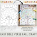 Fall Bible Verse Craft Printable, Scripture Activity Bundle, Kids ...