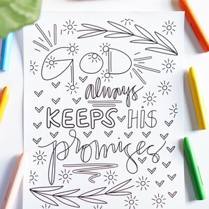 Spring Bible Verse Coloring Sheets Set 2 Printable - Etsy