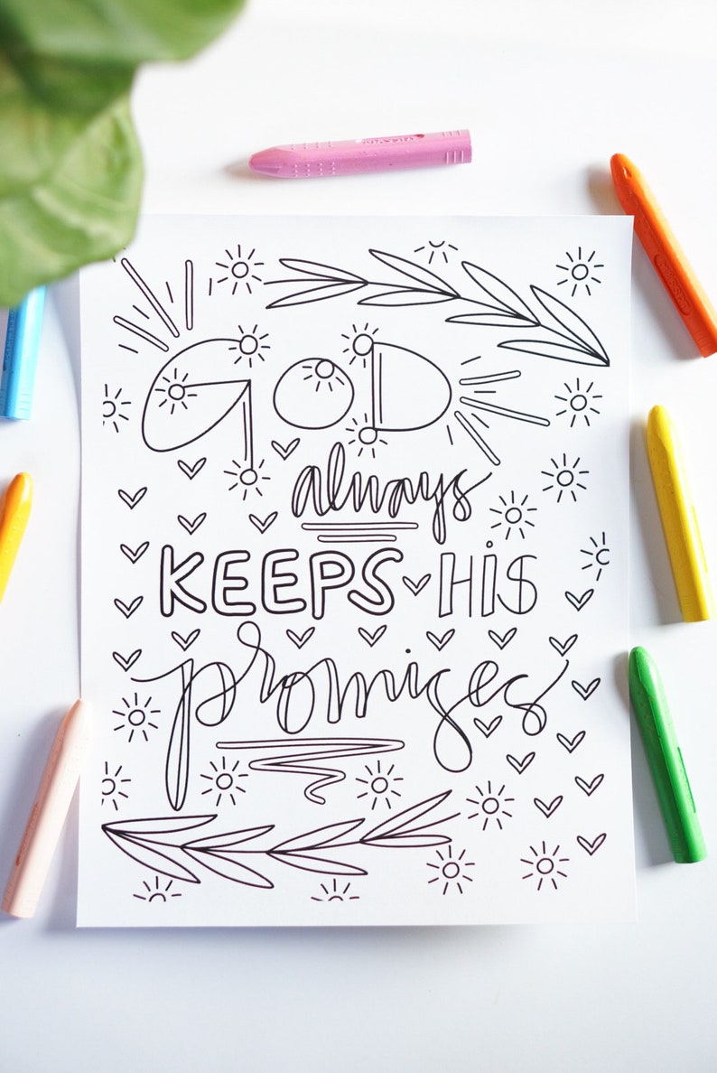 Spring Bible Verse Coloring Sheets Set 2 Printable - Etsy
