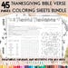 Christian Thanksgiving Bible Verse Coloring Activity Printable Bundle ...