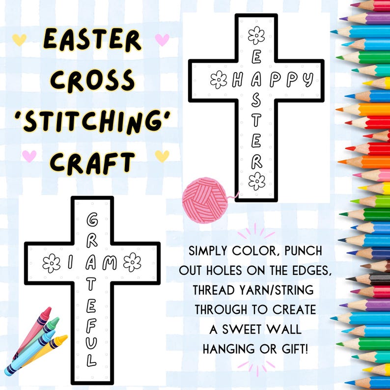 Easter Printable Crafts Activity Bundle, Christian Coloring Sheets ...