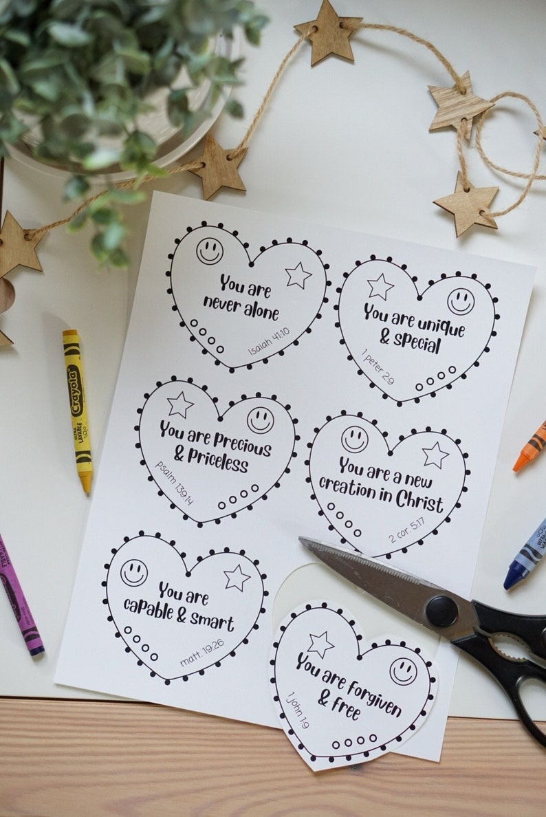 Christian Affirmation Coloring Activity Digital Download Bible Verse ...