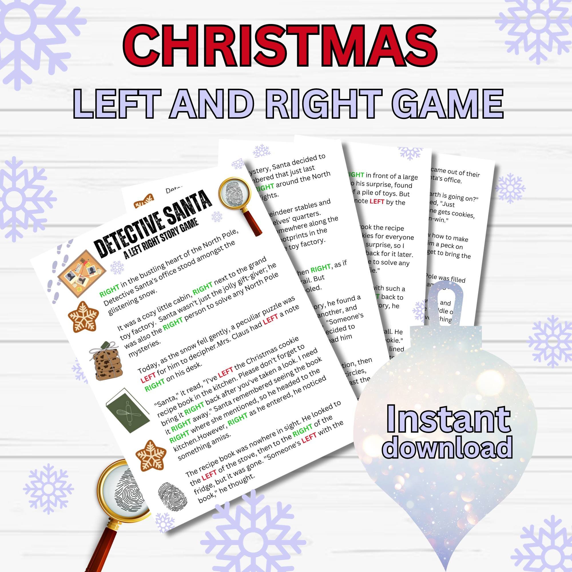 Right Left Game for Christmas, Left Right Christmas Game Funny, Gift ...