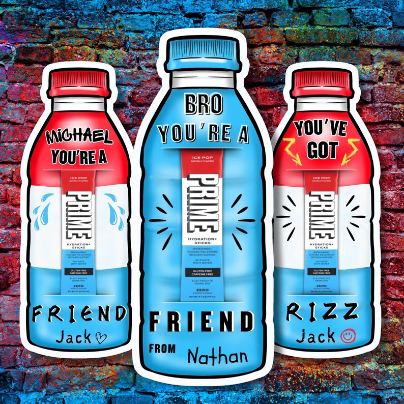 Prime Hydration Valentine Cards: Fun Kids' Digital Download (canva ...