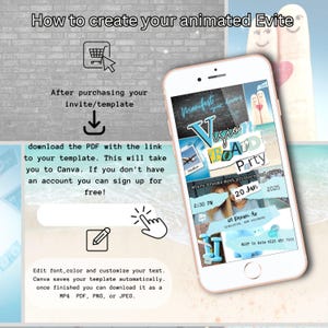 Editable Vision Board Party Invitation, Animated Evite 2025 Party ...