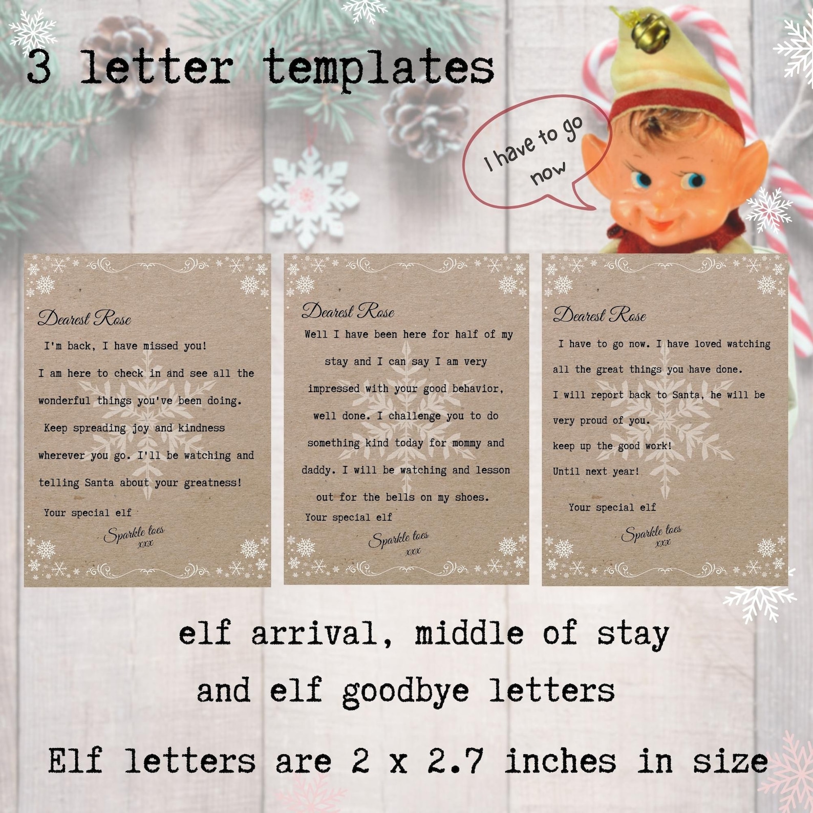 Editable Mini Elf Letters and Envelope. Printable Mini Elf Arrival ...