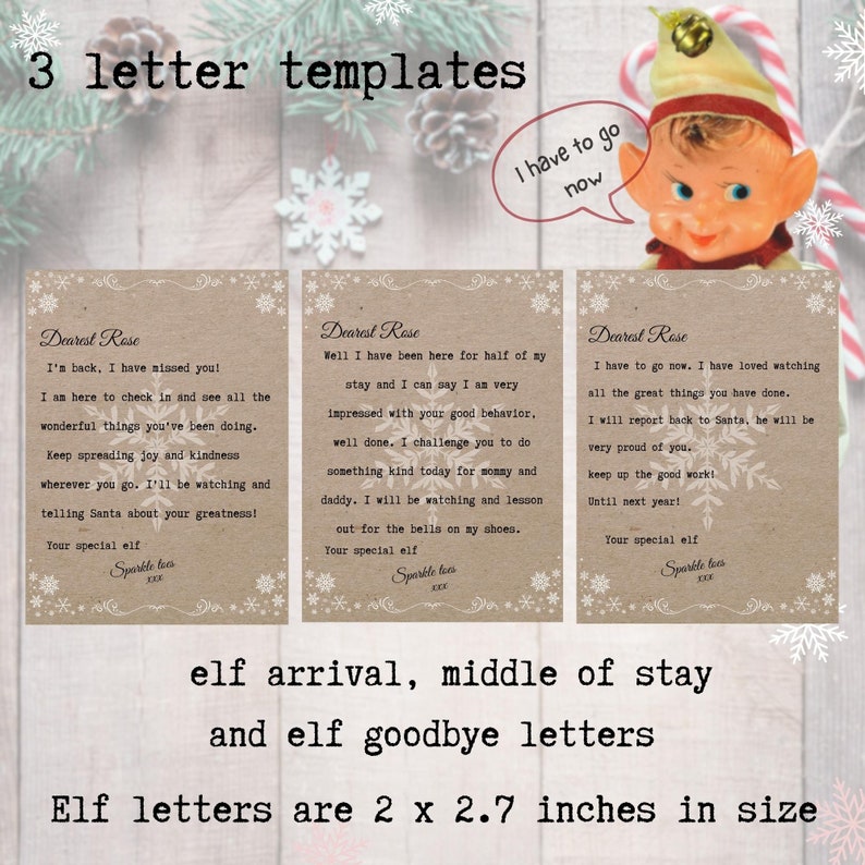 Editable Mini Elf Letters and Envelope. Printable Mini Elf Arrival ...