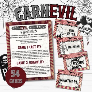 Printable Charades Halloween Game, Halloween Activity for Kids and ...