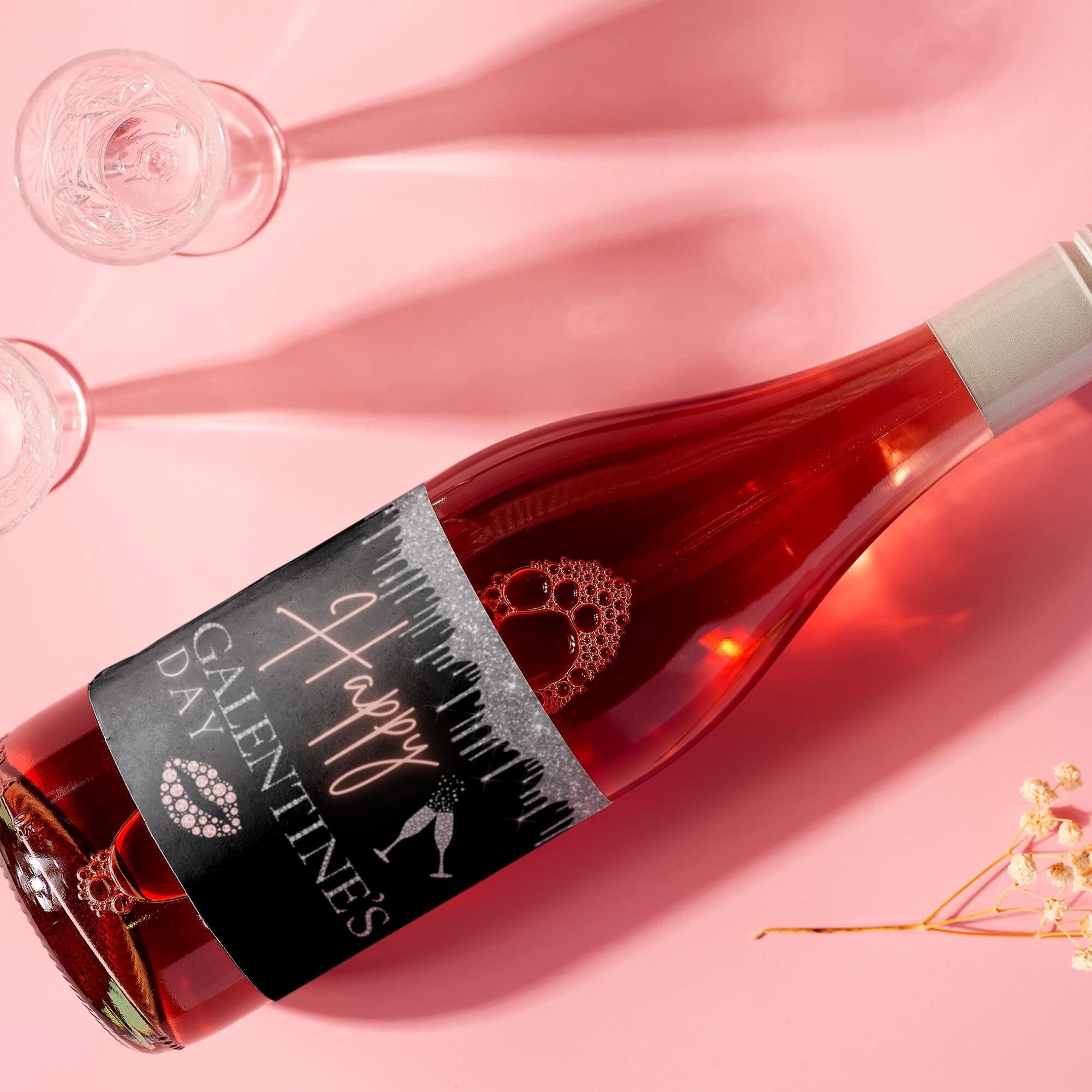 Printable Galentine's Wine Bottle Labels, Instant Download DIY Labels ...