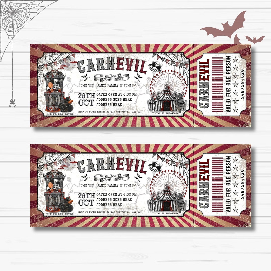 Vintage Carnival Tickets Template