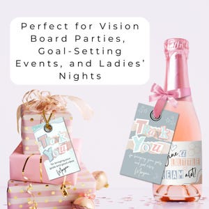 Thank You Gift Tags for Vision Board Parties Editable Digital Download ...