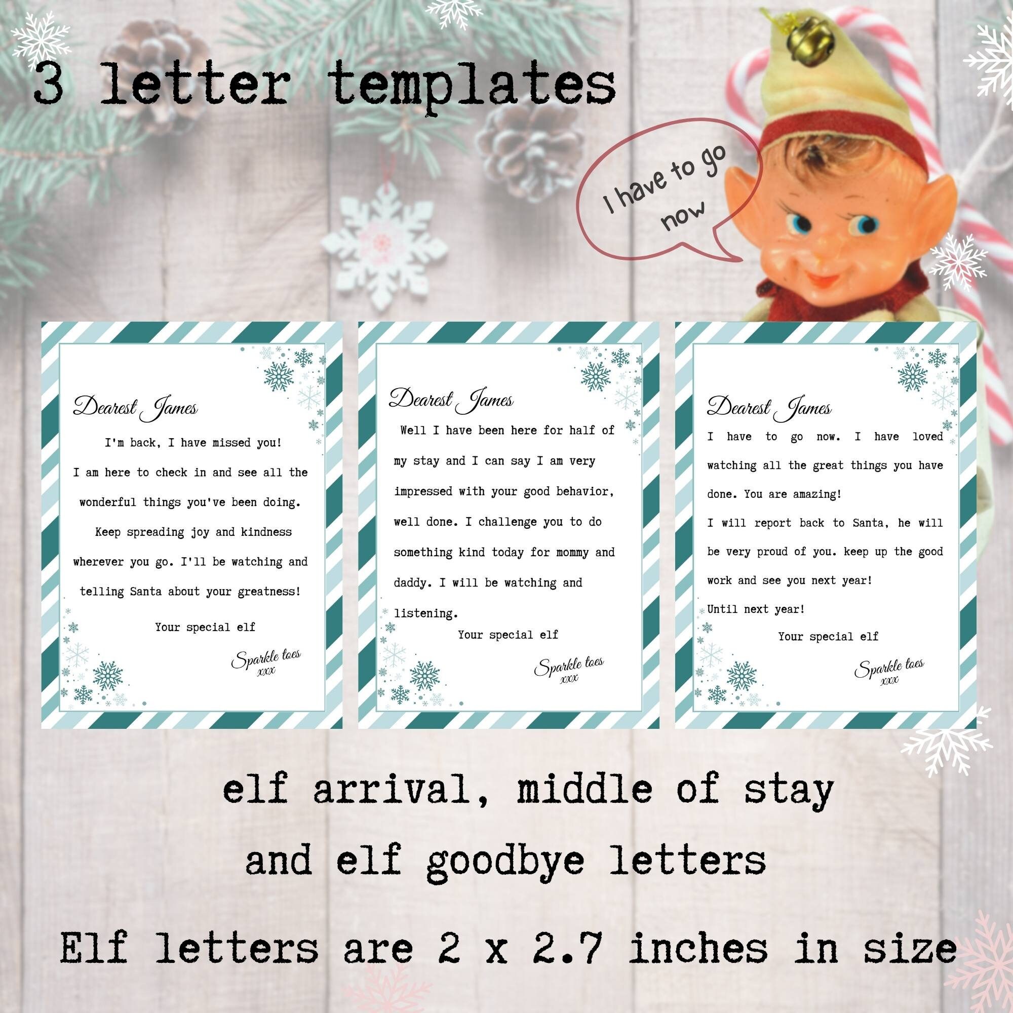 Editable Mini Elf Letters and Envelope. Printable Mini Elf Arrival ...