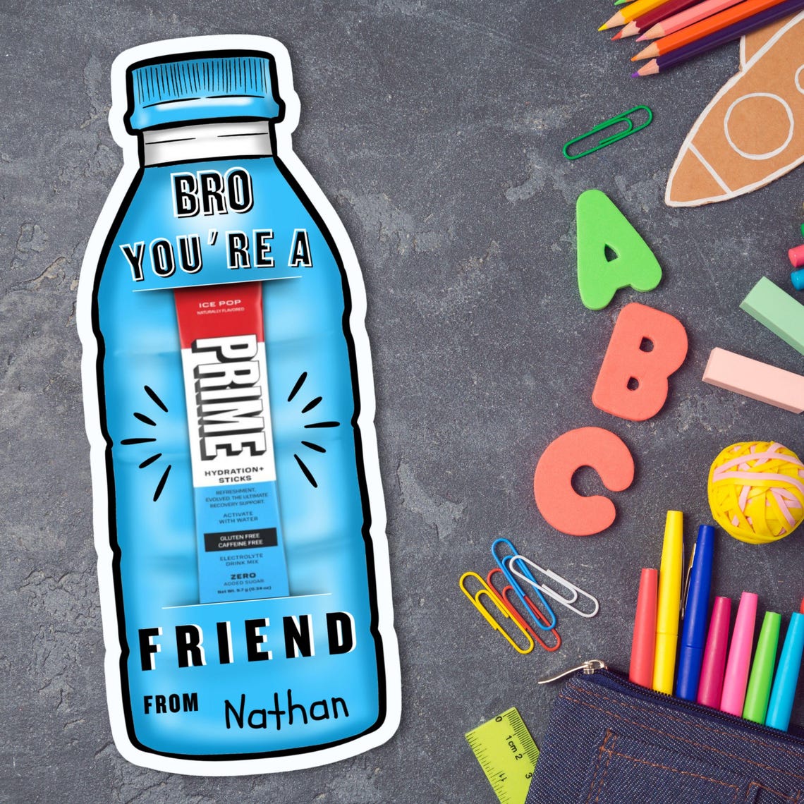 Prime Hydration Valentine Cards: Fun Kids' Digital Download (canva ...
