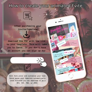 Editable Vision Board Party Invitation, Animated Evite 2025 Party ...