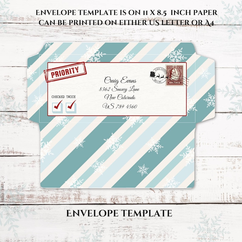 Editable Letter From Santa Template, Nice List Certificate and Matching ...