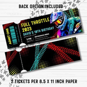 Motorcross Birthday Invitation/ Dirt Bike Birthday Invitation/bmx ...