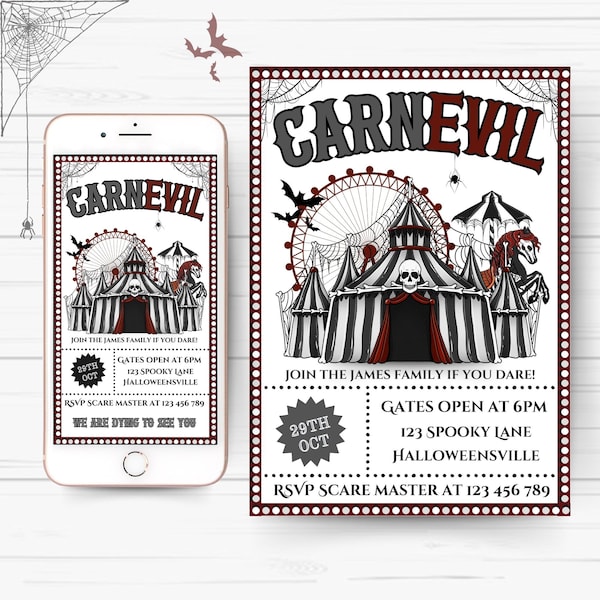 Carnival Invite - Etsy
