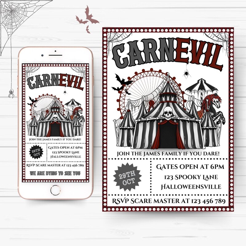 Carnival Invite - Etsy