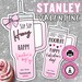 Stanley Cup Valentine Notes: Pink Bow Classroom Cards (digital Download ...
