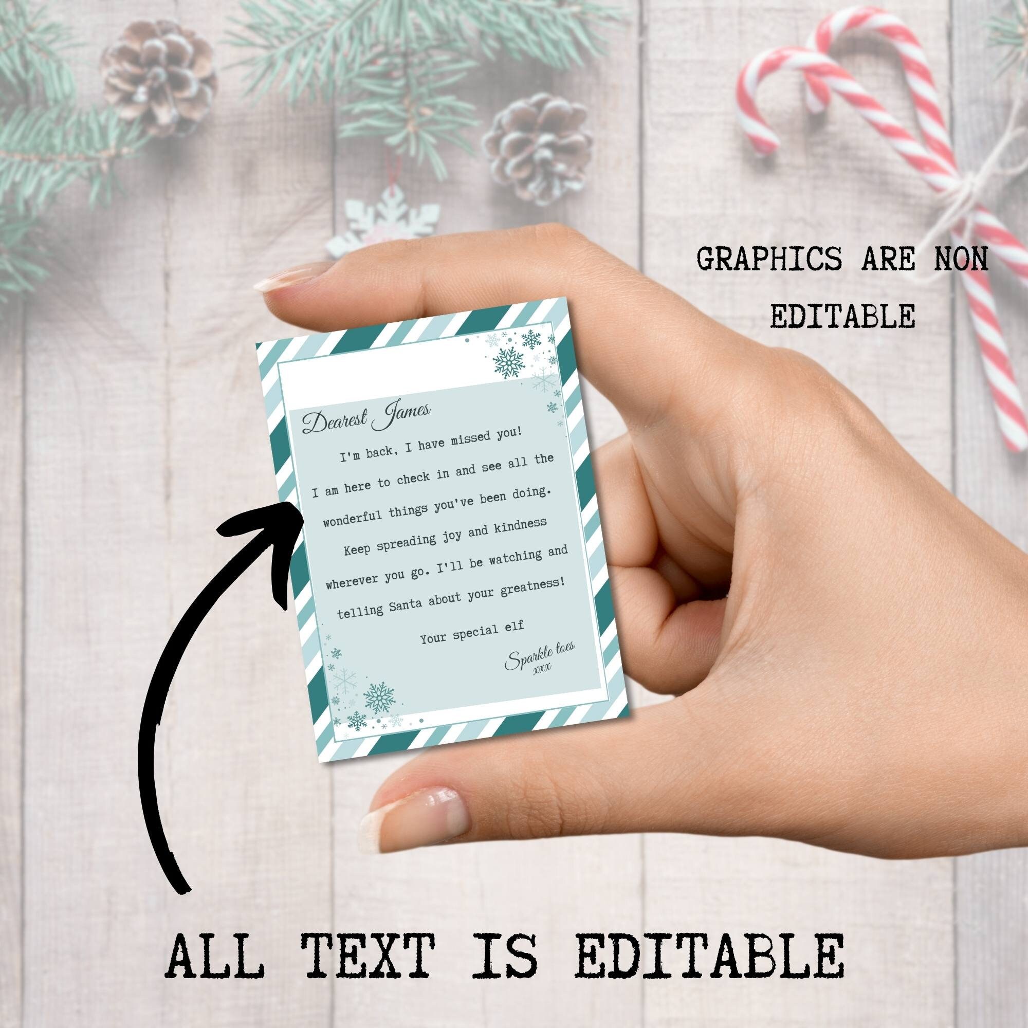 Editable Mini Elf Letters and Envelope. Printable Mini Elf Arrival ...