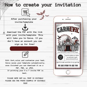 Halloween Carnevil Invitation Template: Printable & Mobile Invite ...