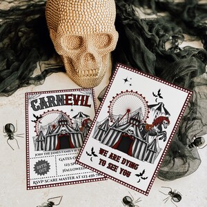 Halloween Carnevil Invitation Template: Printable & Mobile Invite ...