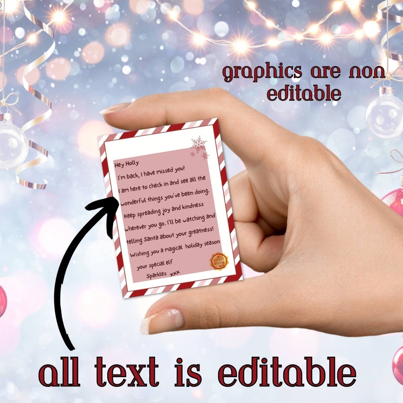 Editable Mini Elf Letters and Envelope. Printable Mini Elf Arrival ...