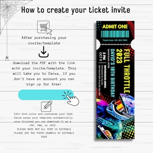 Motorcross Birthday Invitation/ Dirt Bike Birthday Invitation/bmx ...