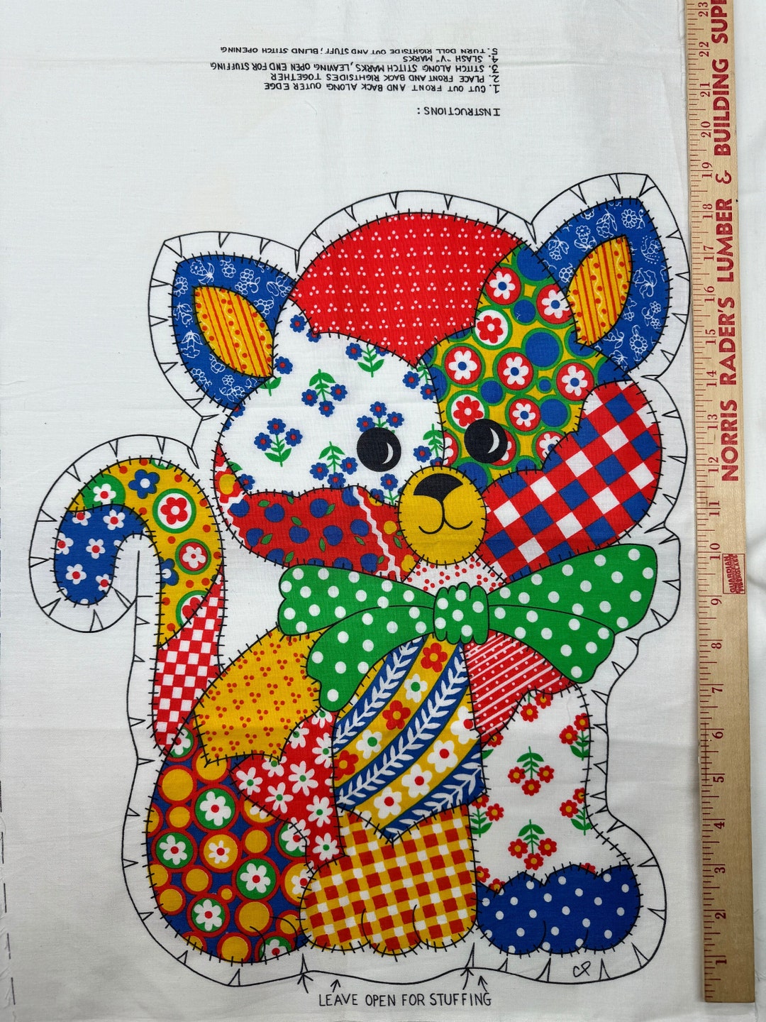 1970s PATCHWORK KITTY Cut and Sew Fabric Panel Stuffed Animal Pillow - Etsy