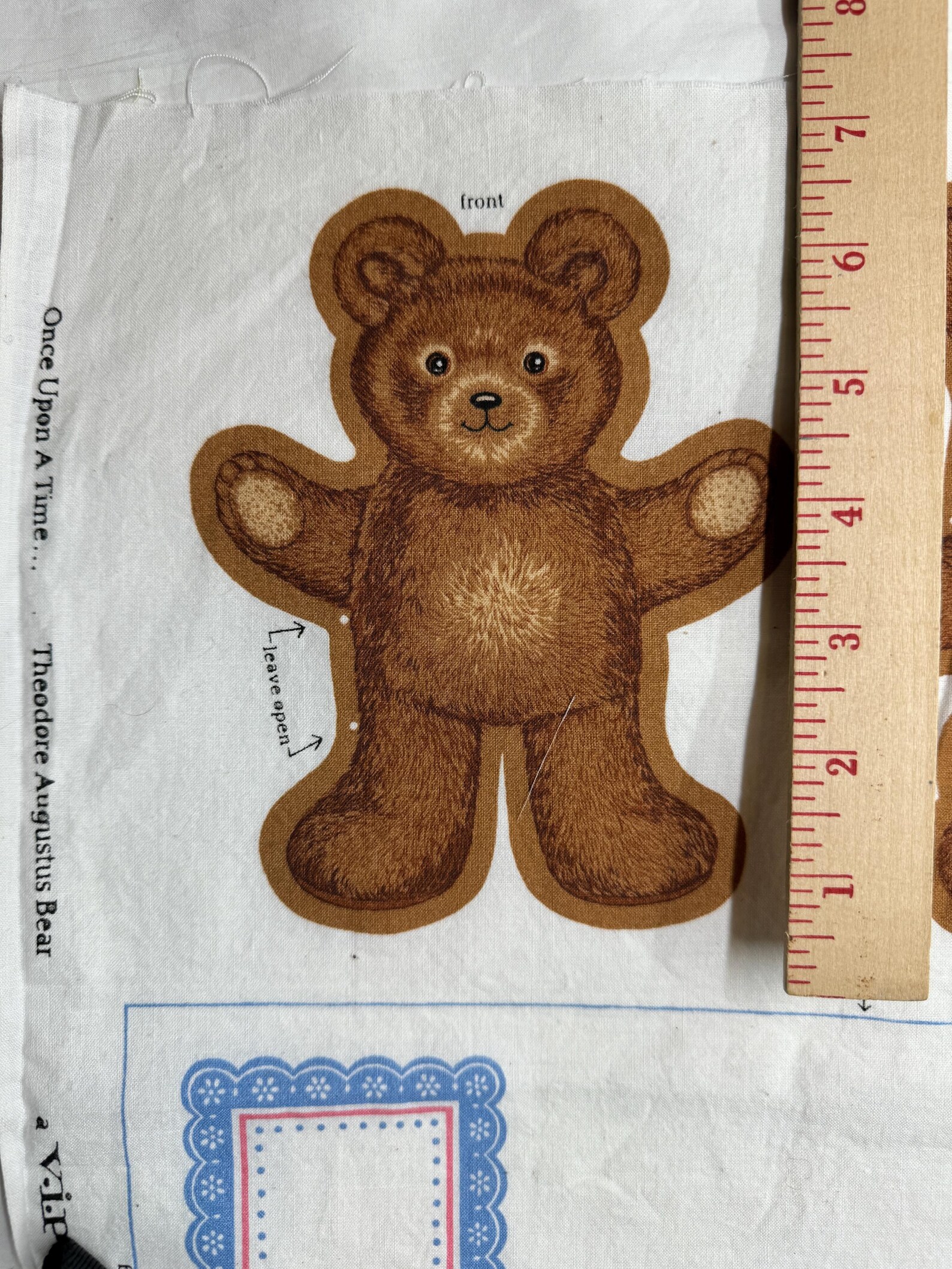 Cranston Print Works Theodore Bear Cut-and-sew Fabric Panel - Etsy