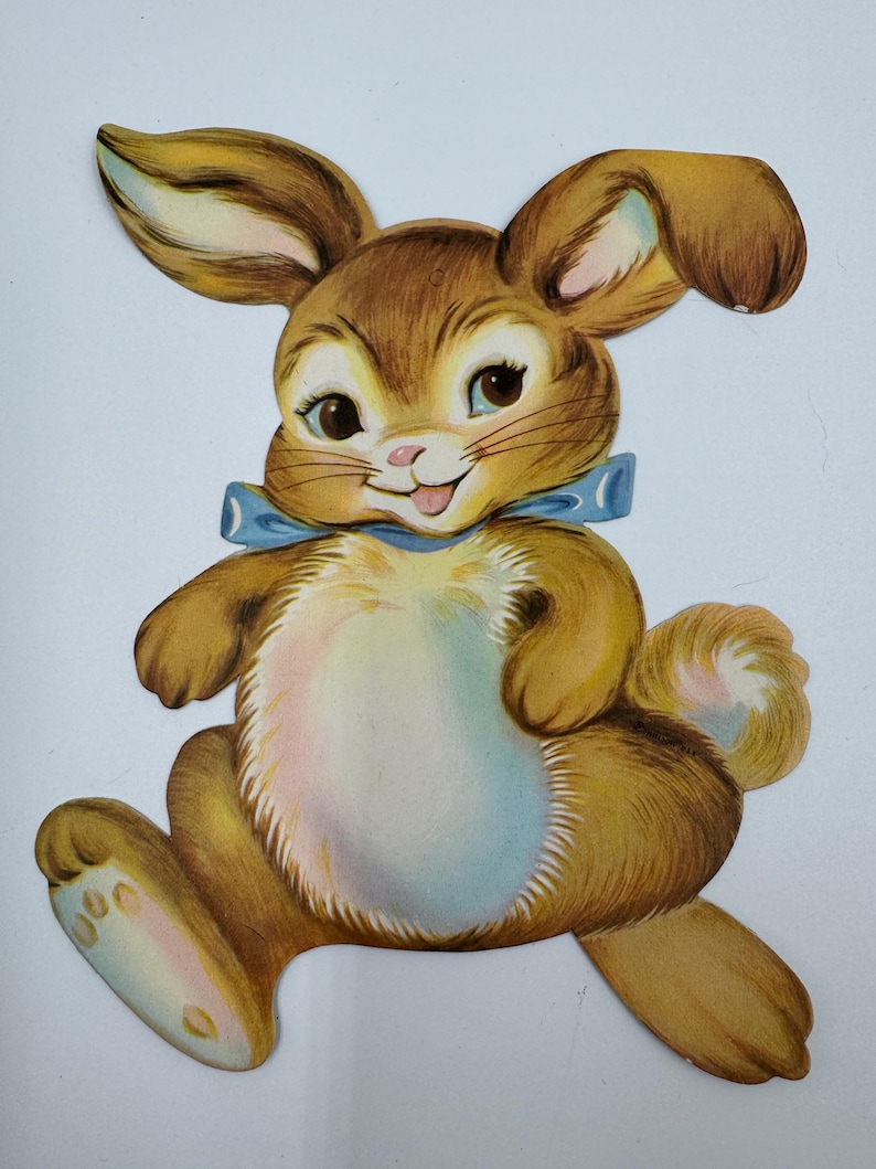 Vintage Dennison Bunny Die Cut Decorations – Set of 2 - Etsy