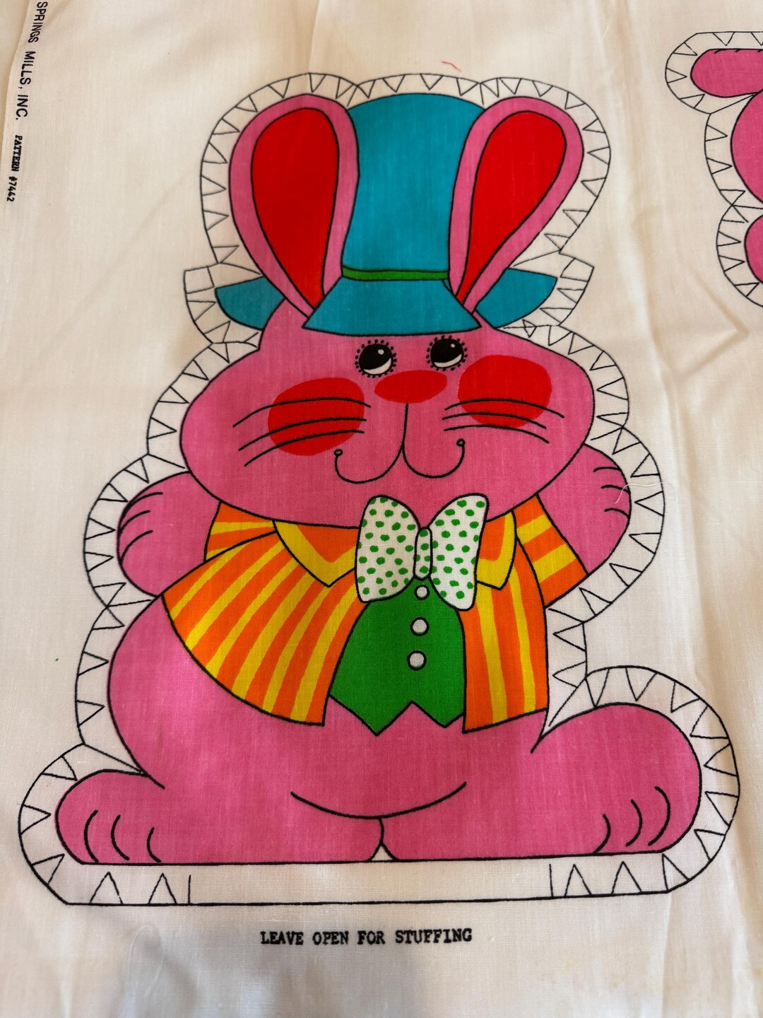 1970s BUNNY AND DUCK Springs Mills #7442 Cut and Sew Panel - Etsy