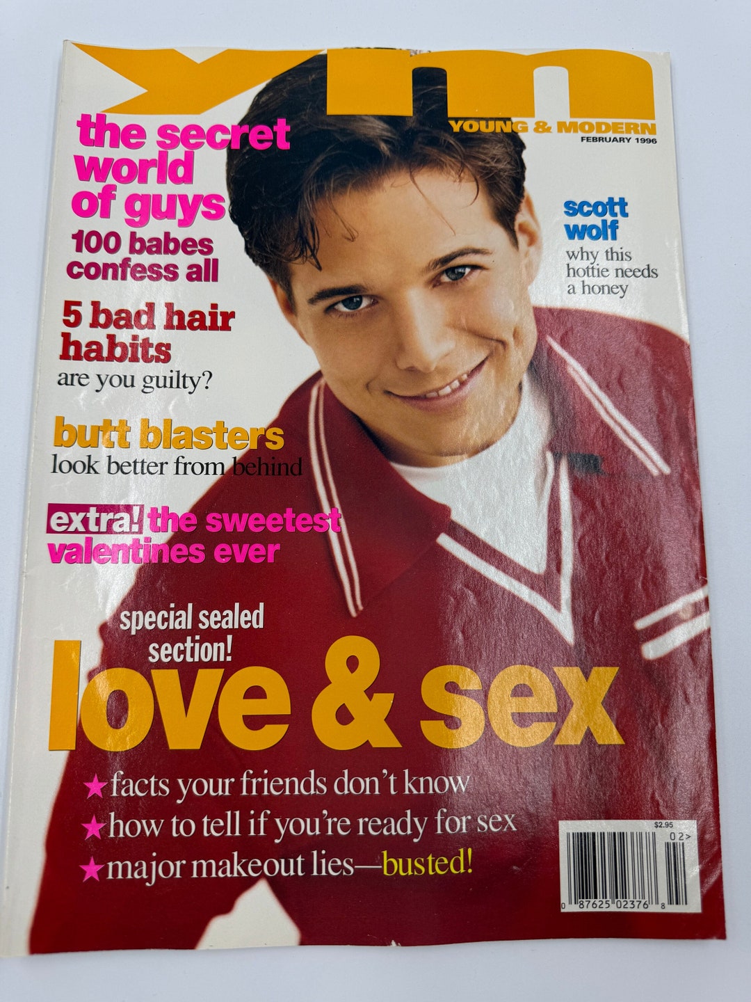 FEBRUARY 1996 YM MAGAZINE, Scott Wolf Cover! - Etsy