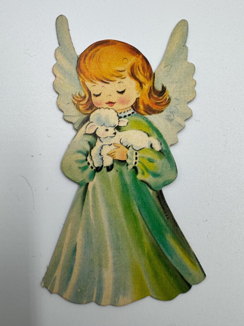 Vintage Angel Die Cut Decorations – Set of 12 Retro Christmas Paper ...