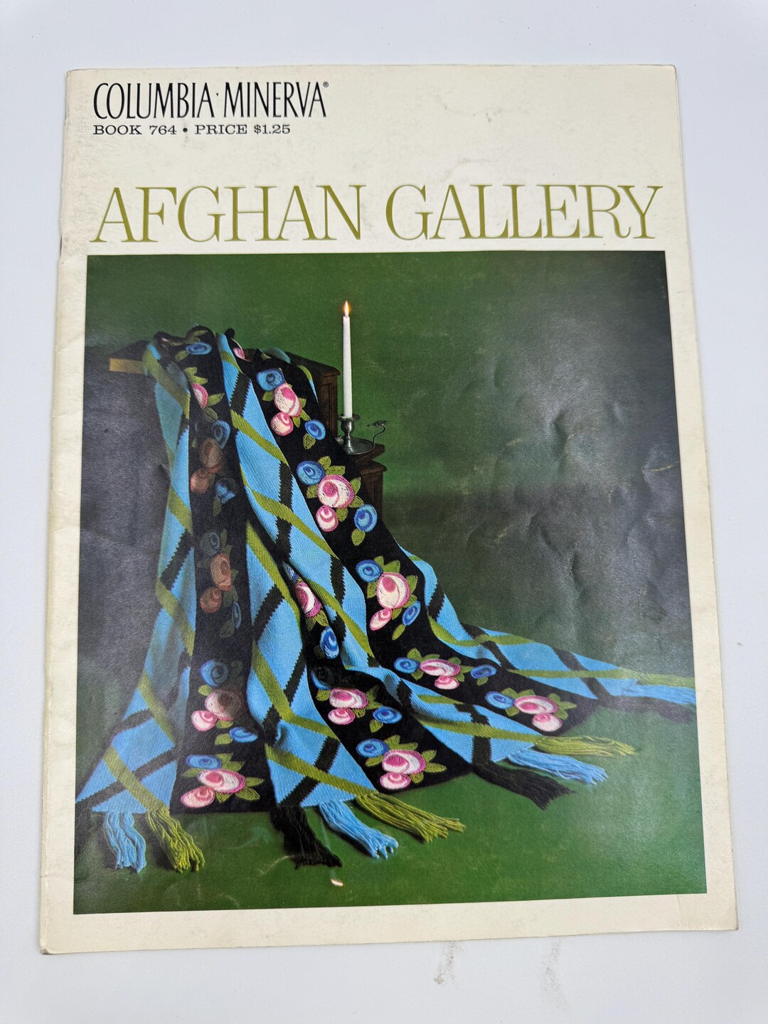 Vintage 1960s Columbia Minerva Afghan Gallery Crochet Knit Pattern Book ...