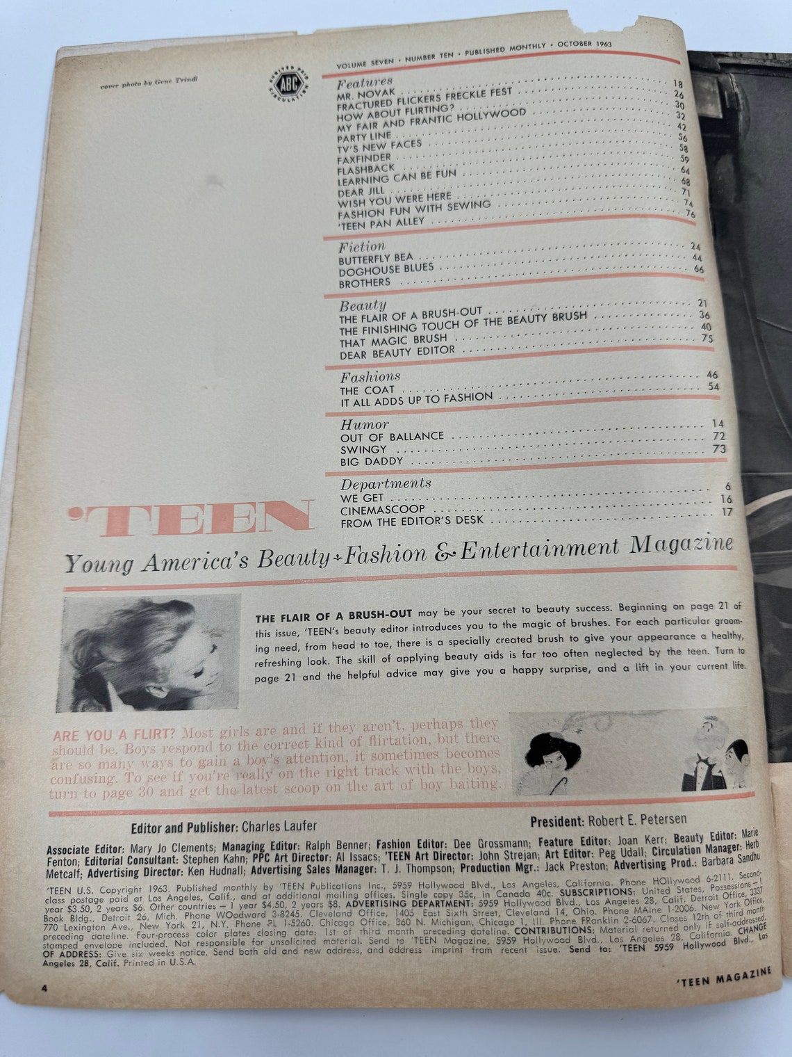 October 1963 TEEN Magazine: Freckle Contest, Vintage Fashion - Etsy