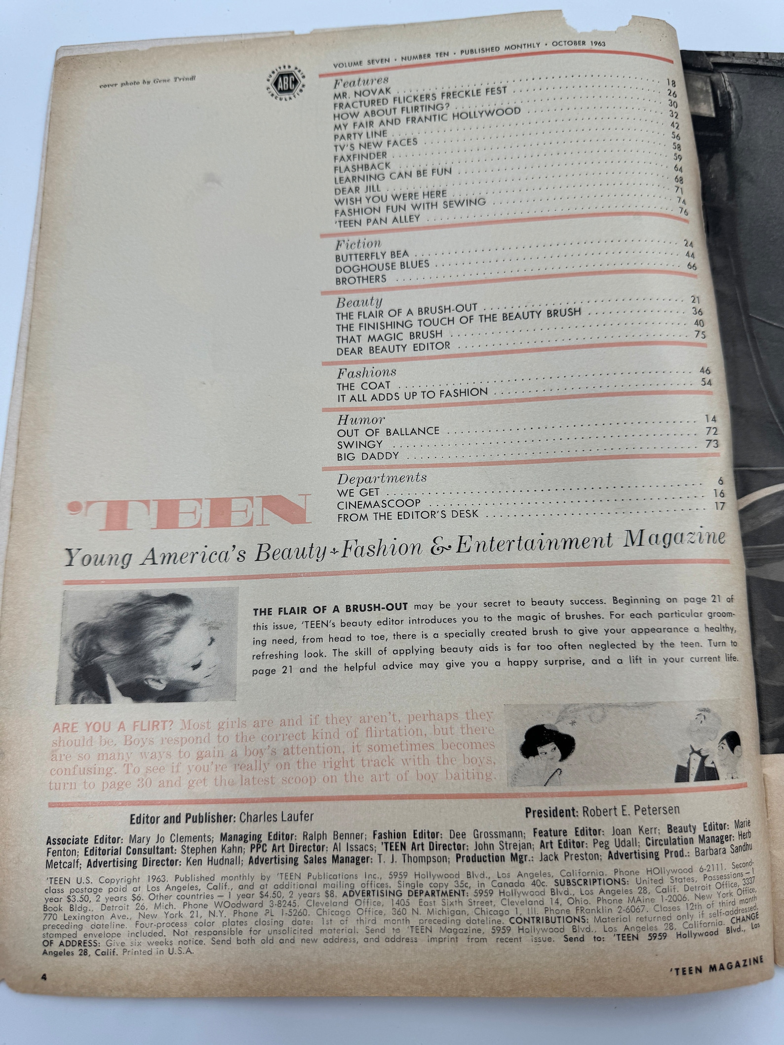 October 1963 TEEN Magazine: Freckle Contest, Vintage Fashion - Etsy