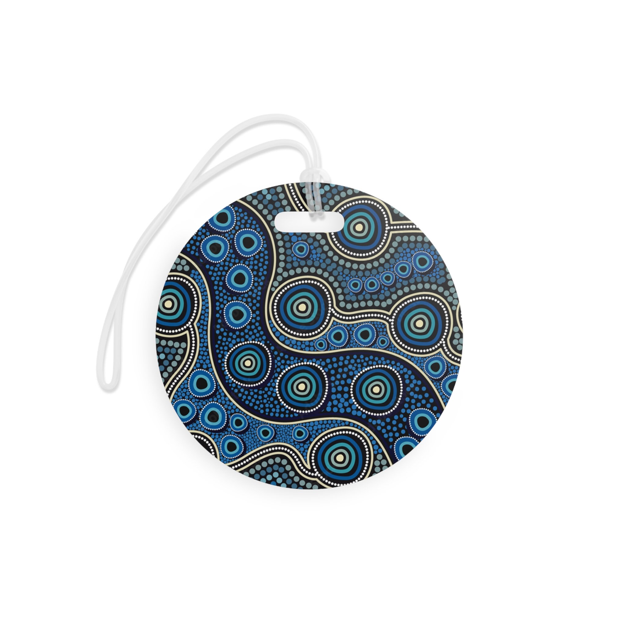 Blue Aboriginal Art Luggage Tags / Luggage Tags / Name Tag / - Etsy