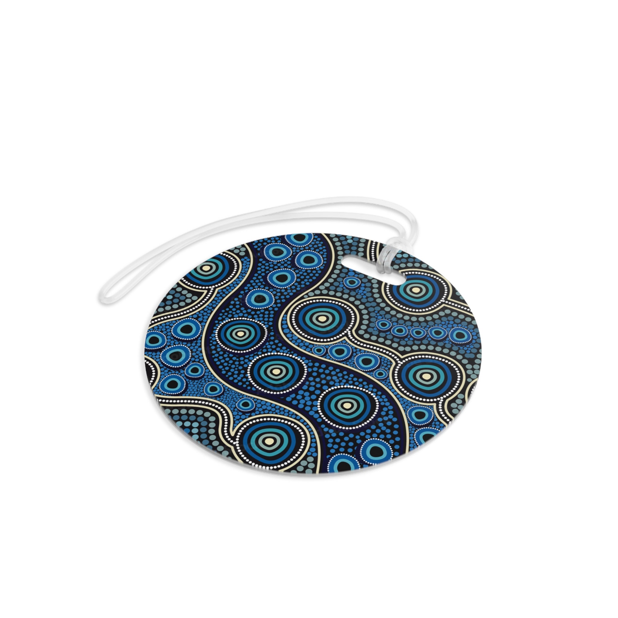 Blue Aboriginal Art Luggage Tags / Luggage Tags / Name Tag / - Etsy