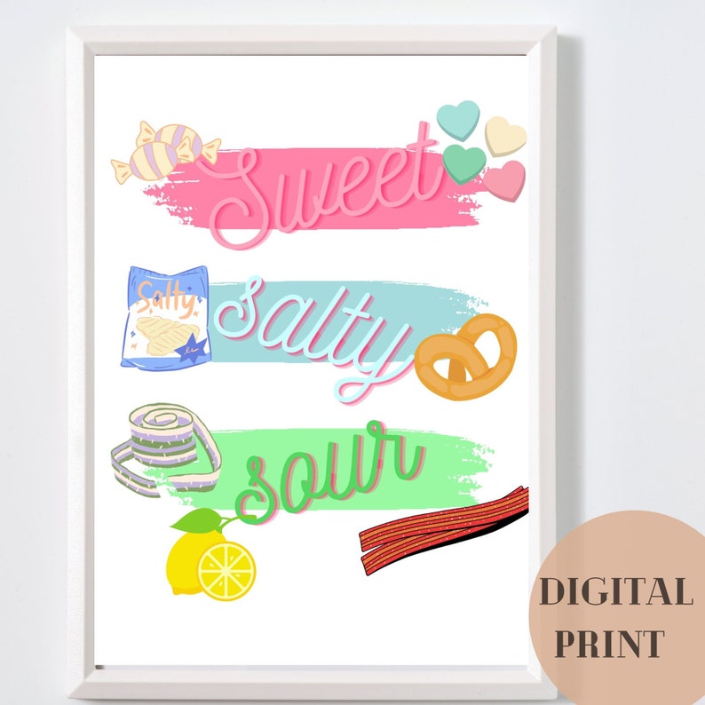Sweet Salty and Sour Wall Art - Etsy