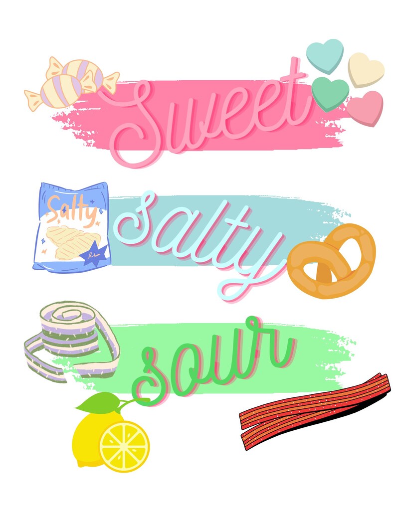 Sweet Salty and Sour Wall Art - Etsy