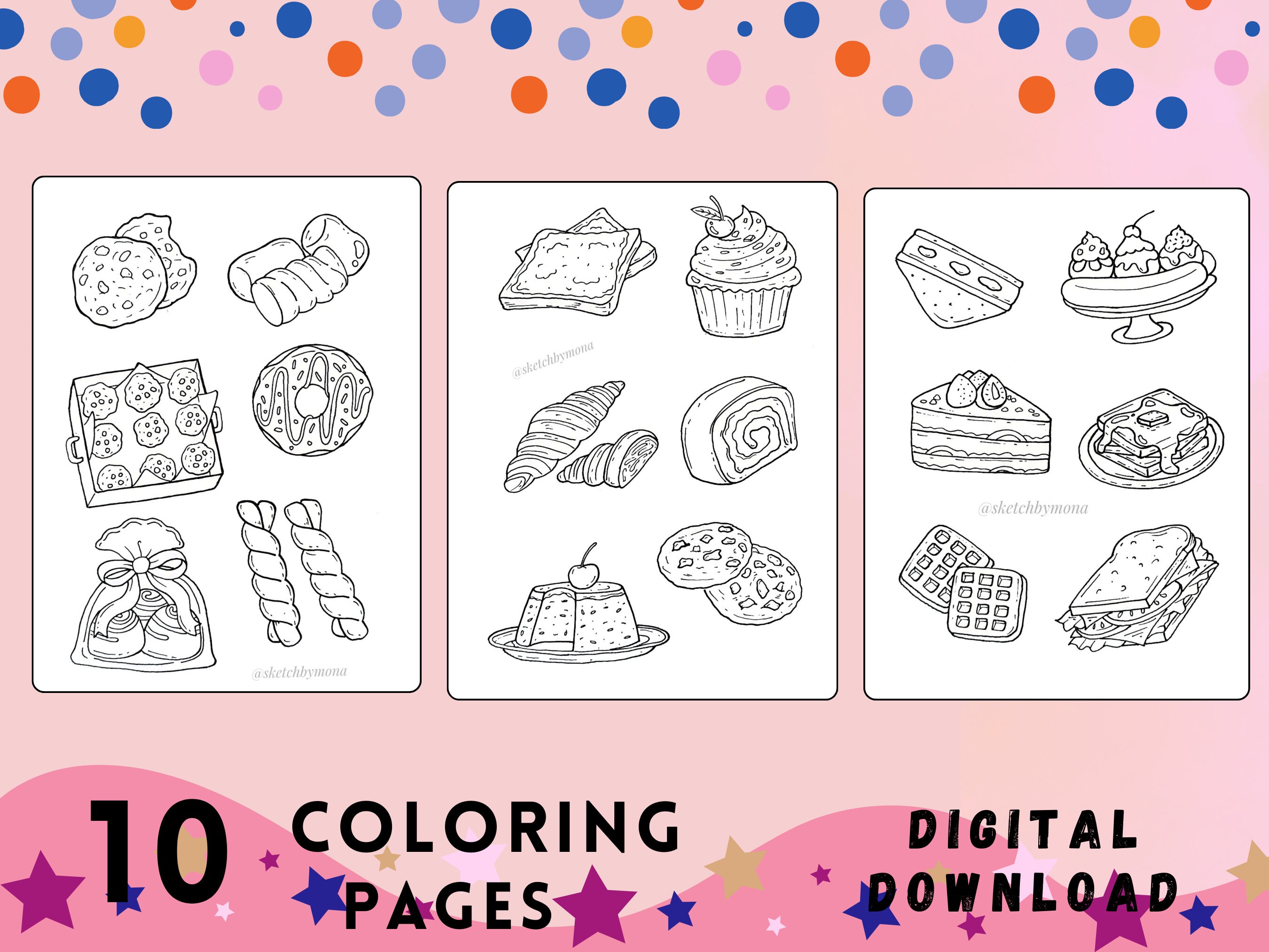 Printable Coloring Pages, Single Doodle, Digital Coloring Sheets - Etsy
