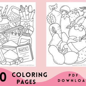 Printable Doodle Coloring Pages, Cute Coloring Sheets for Relaxing ...