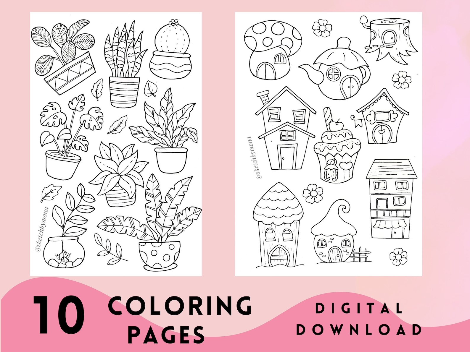 Printable Coloring Pages, Kids and Adualt, Digital Download - Etsy