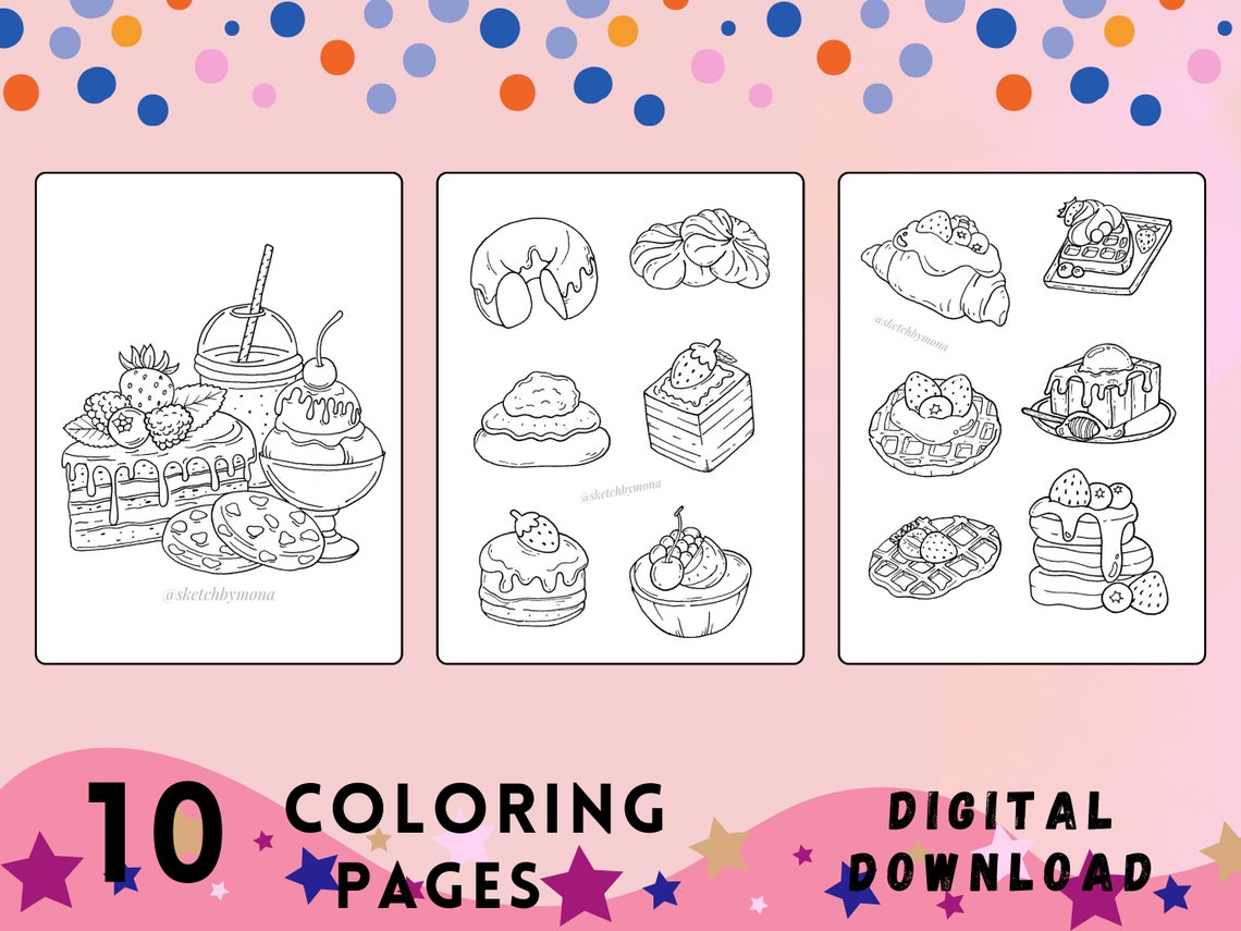 Printable Coloring Pages, Single Doodle, Digital Coloring Sheets - Etsy