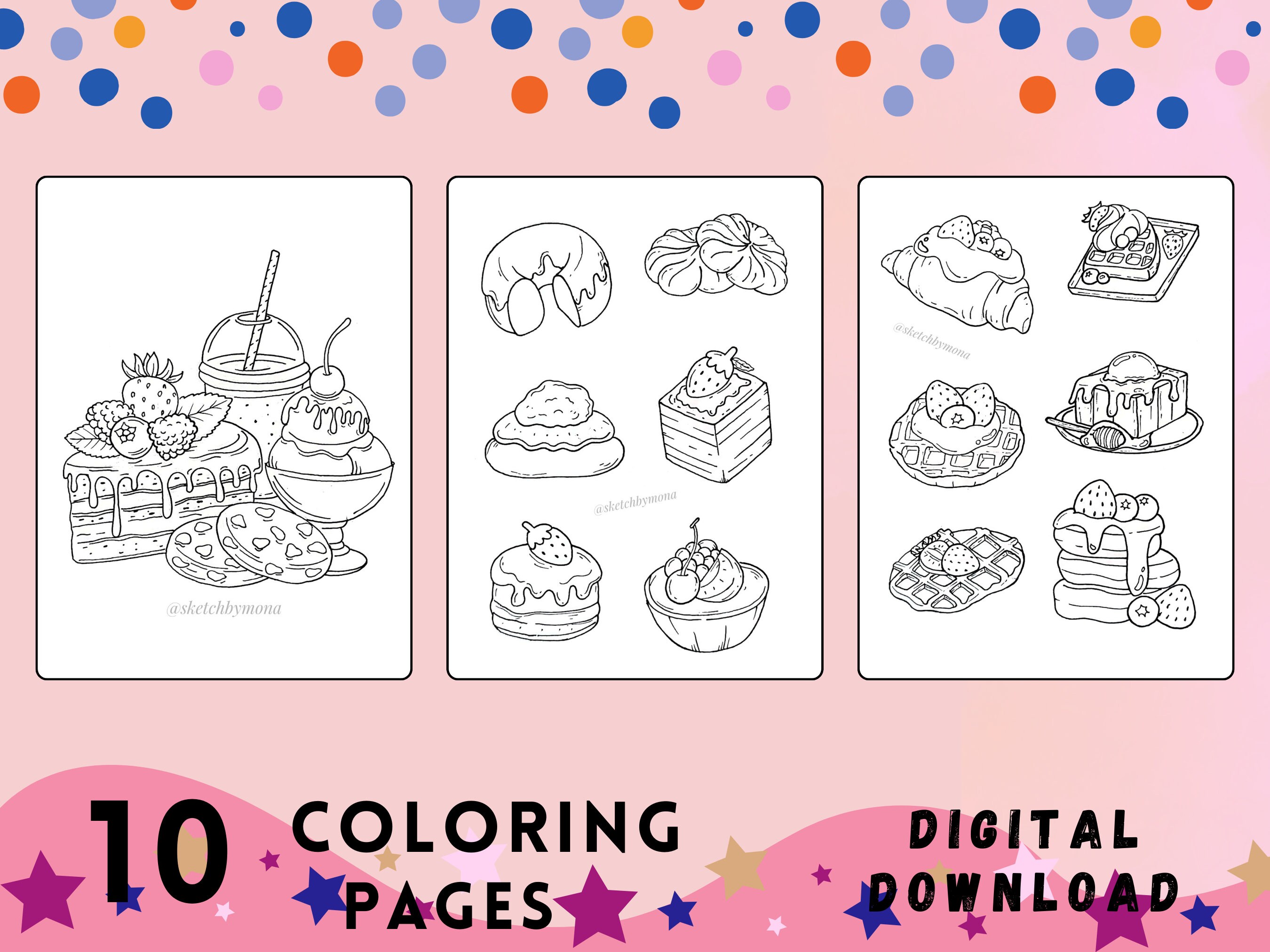 Printable Coloring Pages, Single Doodle, Digital Coloring Sheets - Etsy