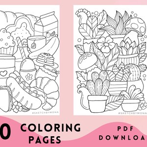 Printable Doodle Coloring Pages, Cute Coloring Sheets for Relaxing ...