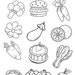 Fruits and Vegetables Coloring Pages, Coloring Worksheets, Printable ...