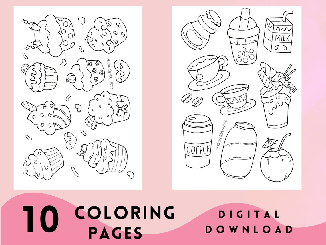 Printable Coloring Pages, Kids and Adualt, Digital Download - Etsy