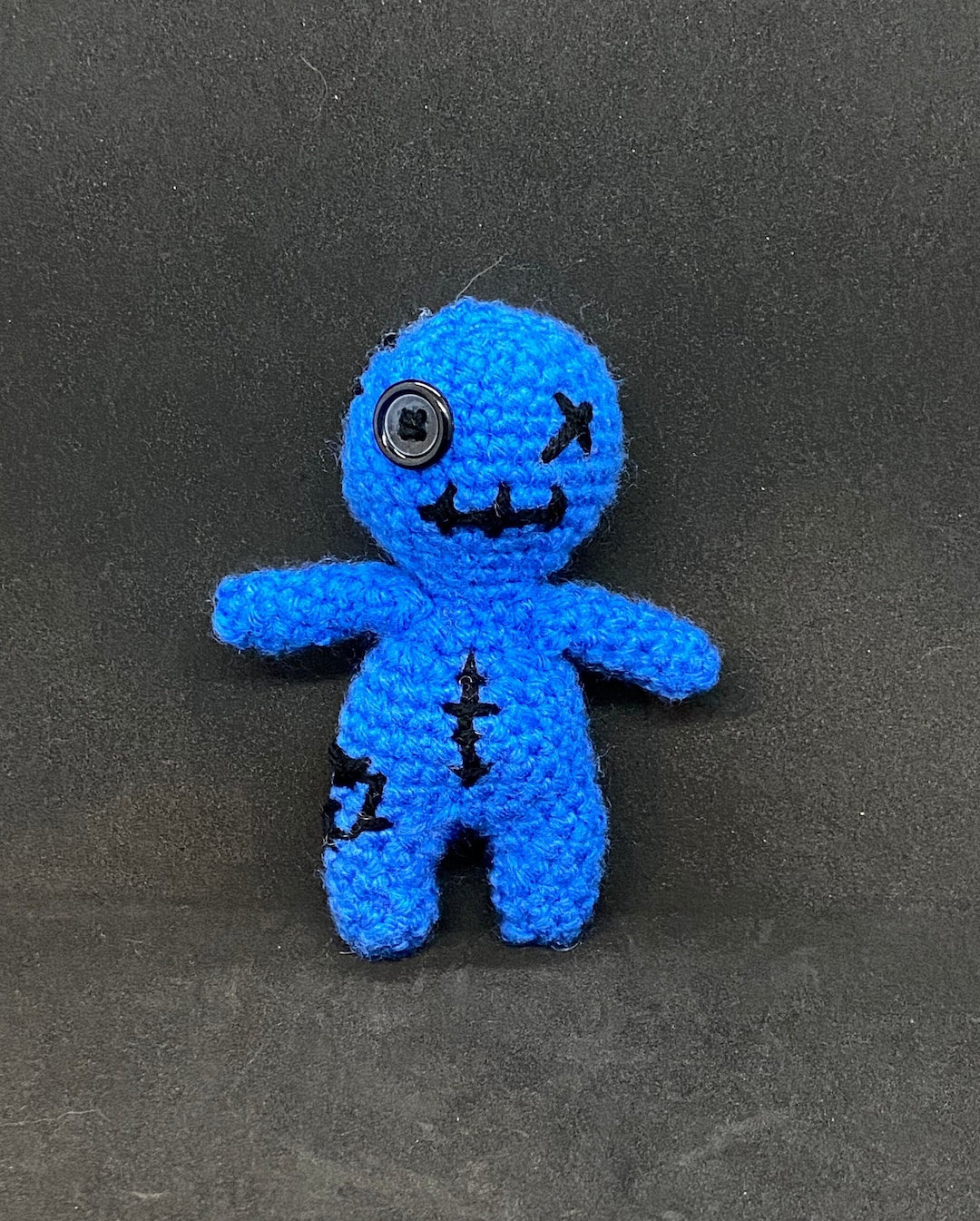 Small Voodoo Doll Amigurumi, Crochet Voodoo Doll Pincushion, Button Eye ...
